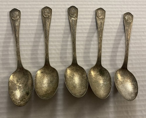 VTG LOT of 5 Oneida Community Par Plate Silent Movie Star Actor ...