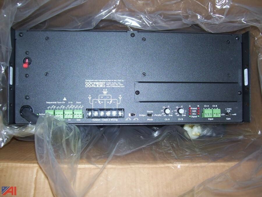 NEW Crest Audio Stereo Power Amplifier CFA-CKI1600V-AC with Nx CobraNet ...