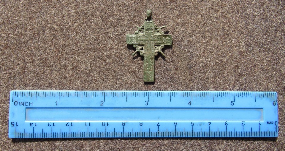 ANTIQUE 17-18th Cnt. Cossack Ukraine Orthodox Pectoral Big Cross ...