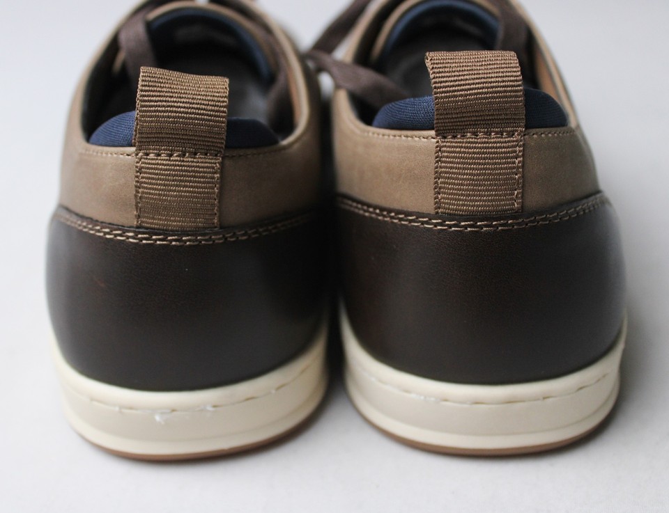 Hawker Rye Men's Lace Up Faux Leather Sneakers JL3 Brown Size US:9.5 UK ...