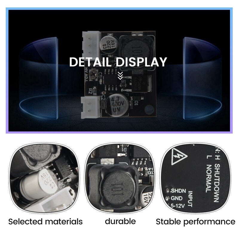 DC Boost High Voltage Supply Module 9V-12V to 160V-220V for SZ3-1 QS30 ...