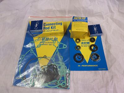 KAWASAKI KX 250 05-08 ENGINE REBUILD KIT CONROD PISTON MAINS GASET ...