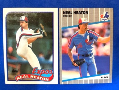 MLB - Neal Heaton 1989 Topps & 1989 Fleer Baseball - Expos | eBay