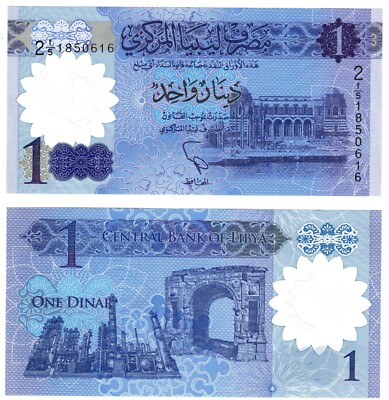 2019 Libya 1 Dinar Banknote Polymer P85 UNC | eBay
