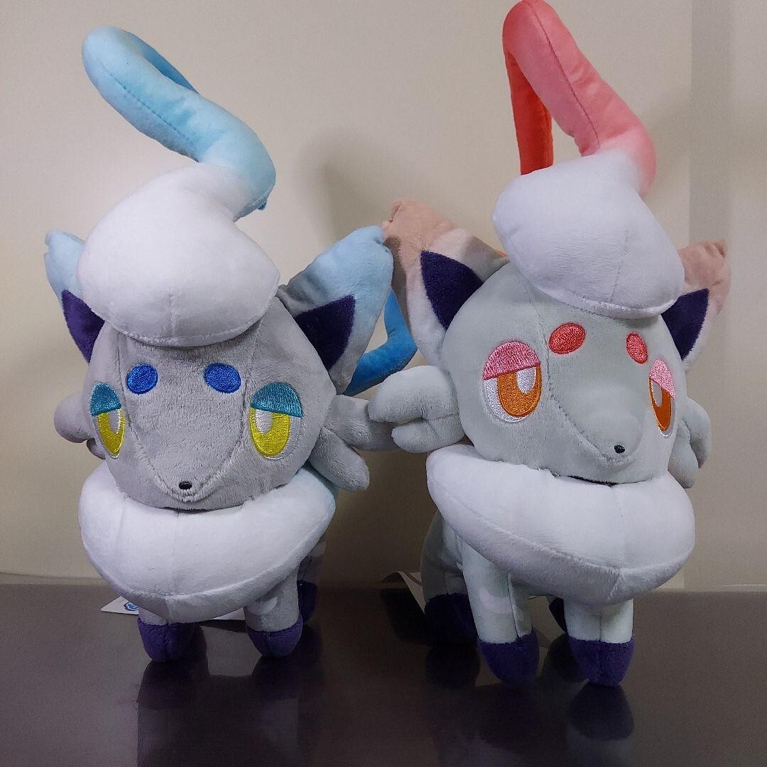 Shiny Normal Hisuian Zorua Plush Set of 2 Pokemon Center Original from ...