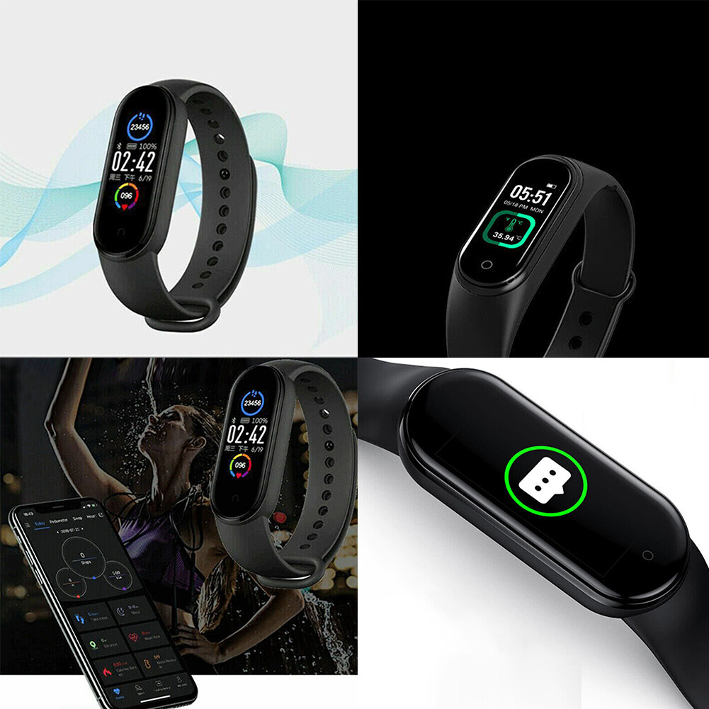 US 2-4 Pack Smart Band Watch Activity Fitness Wristband Blood Pressure ...