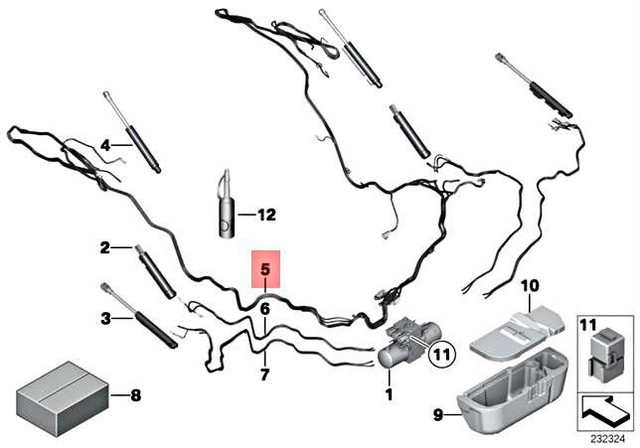 OEM BMW Z4 Roadster E89 Hydraulic Line Wiring Harness Set 54377311084 ...
