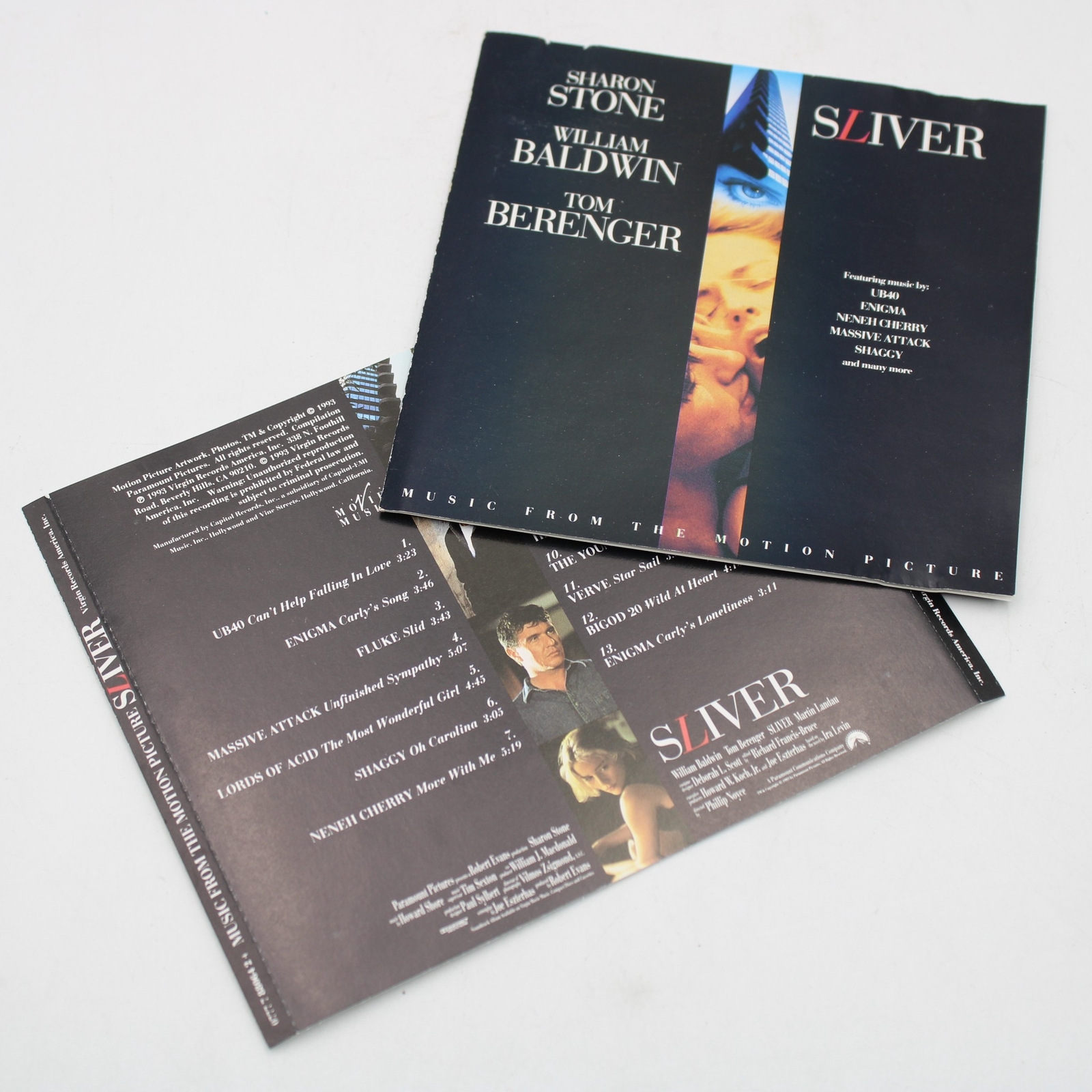 BOOKLET & INSERT ONLY Sliver Music From The Motion Picture Soundtrack ...