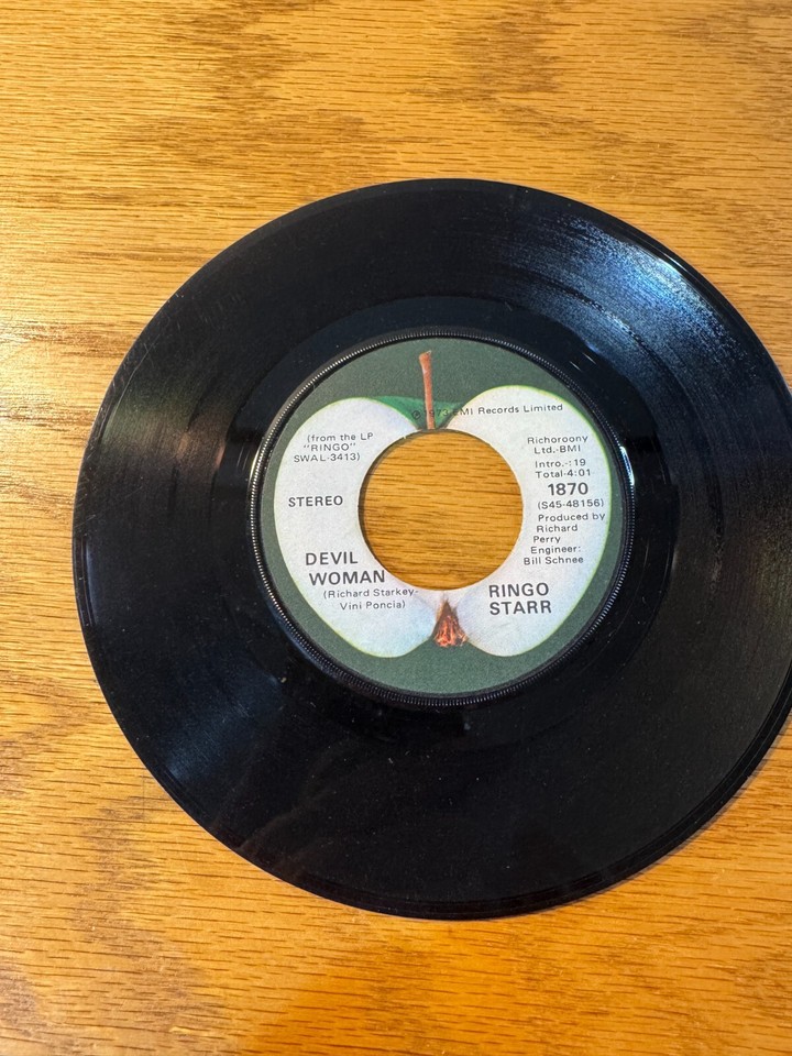 classic rock RINGO STARR You're Sixteen Devil Woman APPLE 45 RPM | eBay