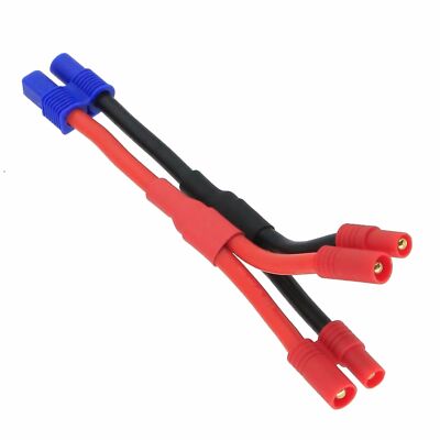 Parallel Wire EC3 1 Female to 2 Male SYMA 3.5mm 12AWG 5CM+5CM Y Cable ...