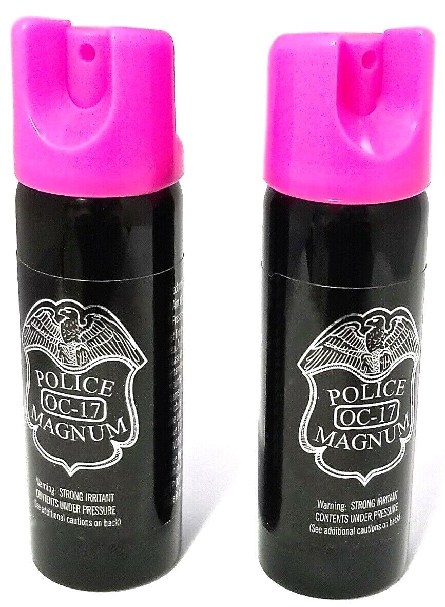 2 pack POLICE MAGNUM 3oz HP Safety Lock pepper spray Protection CLOSE ...