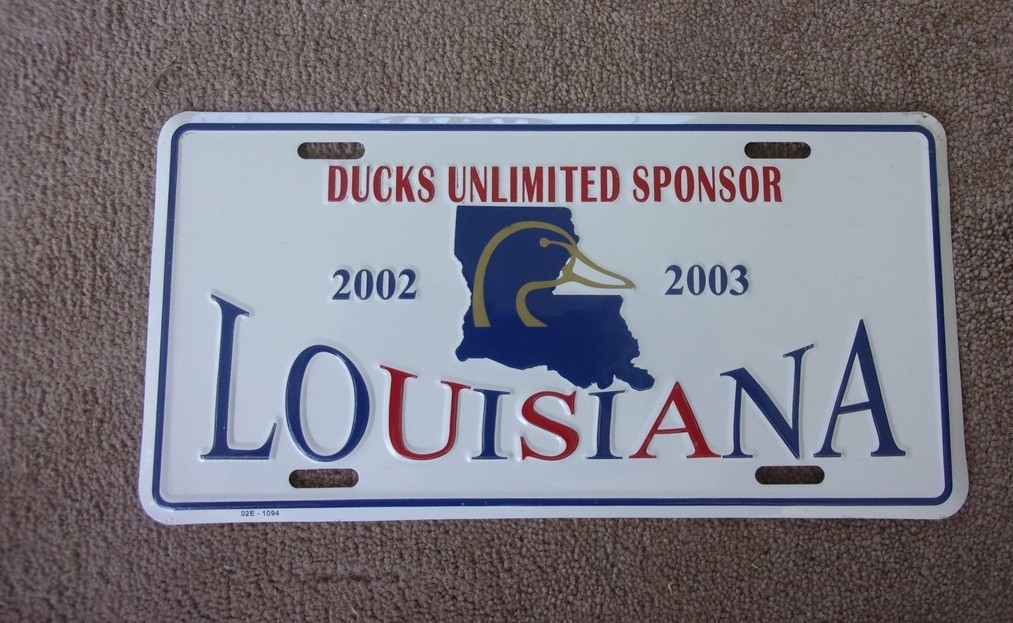 2002 LOUISIANA 2003 Ducks Unlimited Sponsor License Plate | eBay