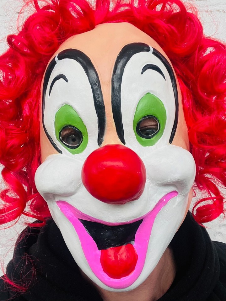 Happy Smiling Clown Mask Classic Vintage Clowns Resurrection Funny ...