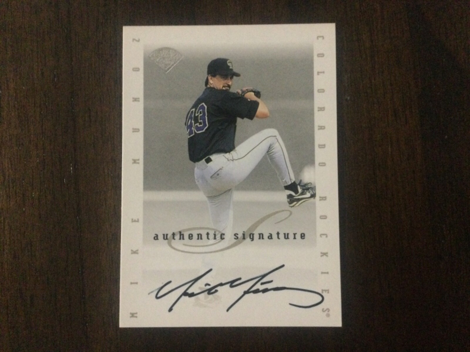 MIKE MUNOZ AUTOGRAPH 1996 LEAF SIGNATURE EXTENED SERIES BASEBALL ...