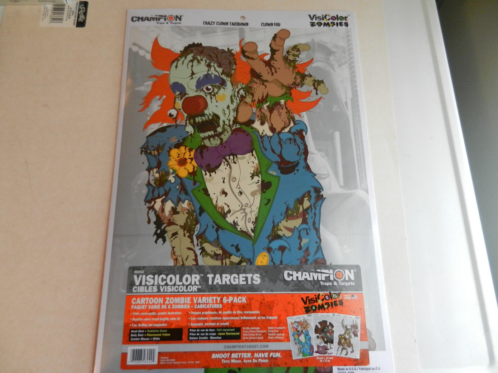 Champion Visicolor Zombies; 6 Pack of 12x18 Targets; Clown, Deer ...