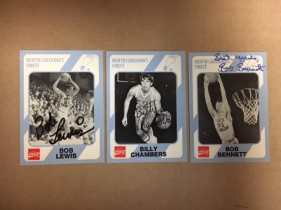 Billy Chambers Signed North Carolina Tar Heel Basketball Card 1989 COA ...