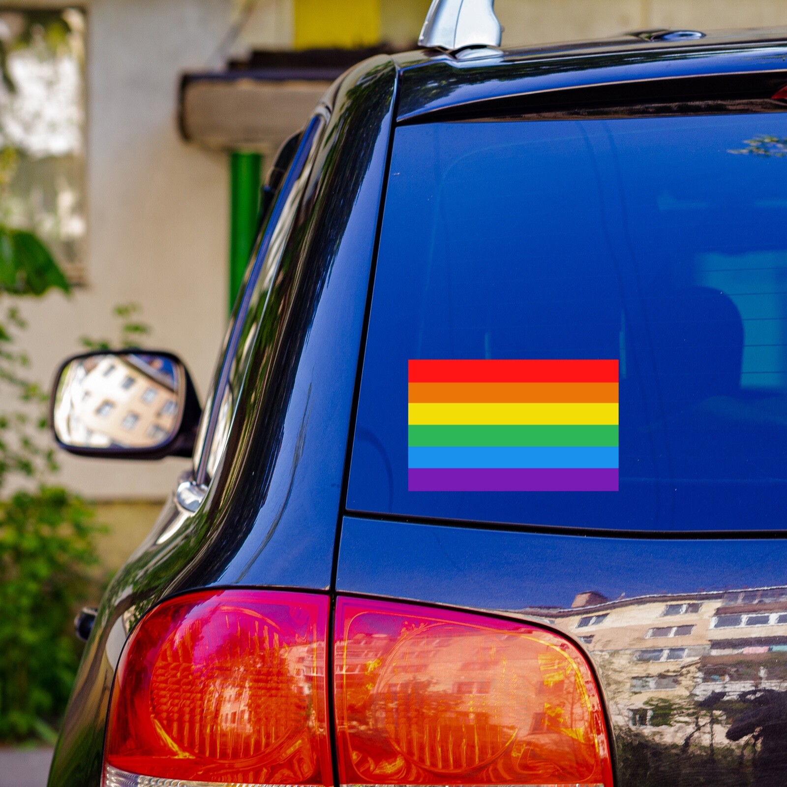 Rectangle RAINBOW STICKER FLAG LGBT Gay Free Love Pride CAR TRUCK ...