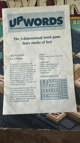 YOU PICK Replacement 1997 UpWords 4312 Off White Maroon Letter Blue ...