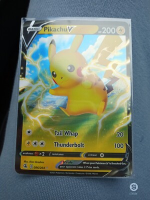 ERROR Card Pikachu V 86/264 You Can See The Front Details Through The ...
