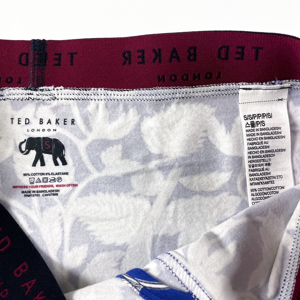 Ted Baker Men's Boxer Briefs 2-Pack Print Cotton Stretch Keyhole Fly ...