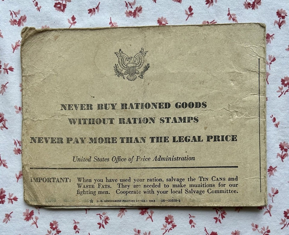 Vintage 1940s USA World War II Ration Book Four with Collectible Ration ...
