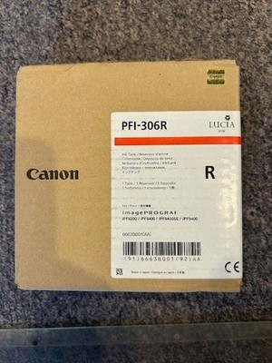 Genuine Canon PFI-306R (6663B001AA) Red Ink Tank | eBay