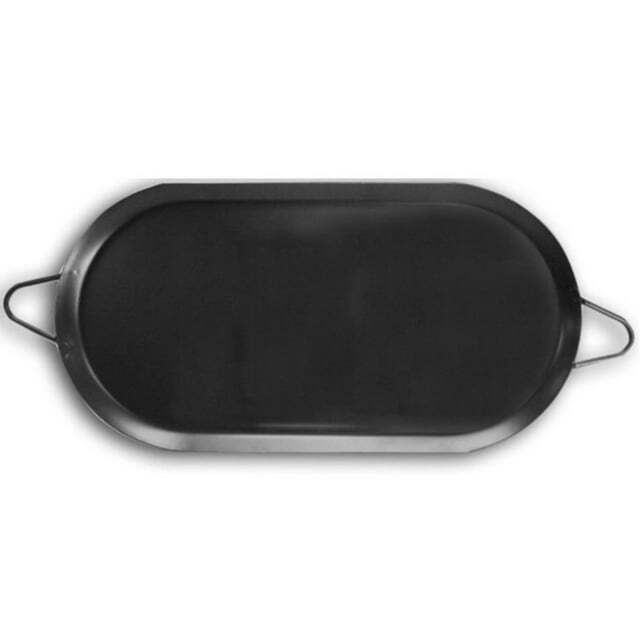 Mexican Oval Griddle 17.5"x8.5" Carbon Steel Non-Stick Coating W ...