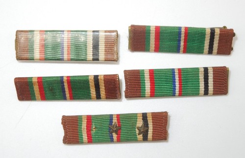 WWII US Army European African Middle Eastern Campaign Ribbons Lot (5 ...