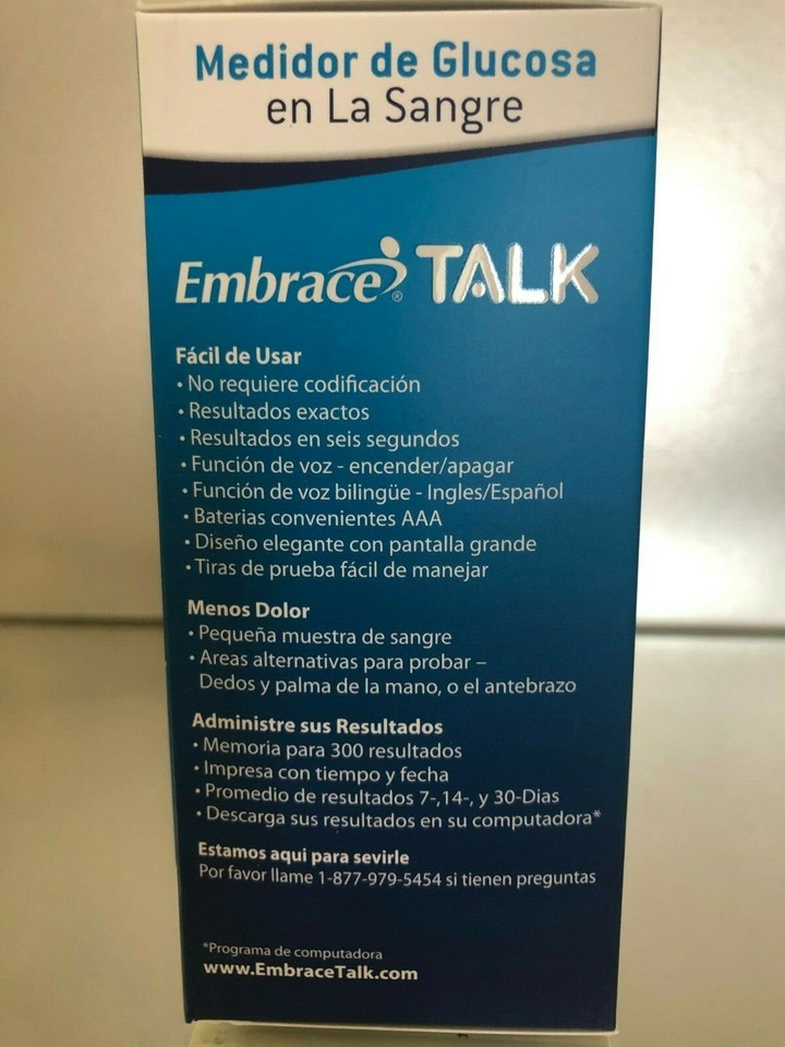 Embrace TALK Blood Glucose Meter System, FREE SHIPPING 10% OFF LIMITED ...