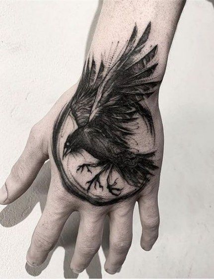 Raven Art Tattoos The Raven And The Skull Vintage Tattoo, Skull,