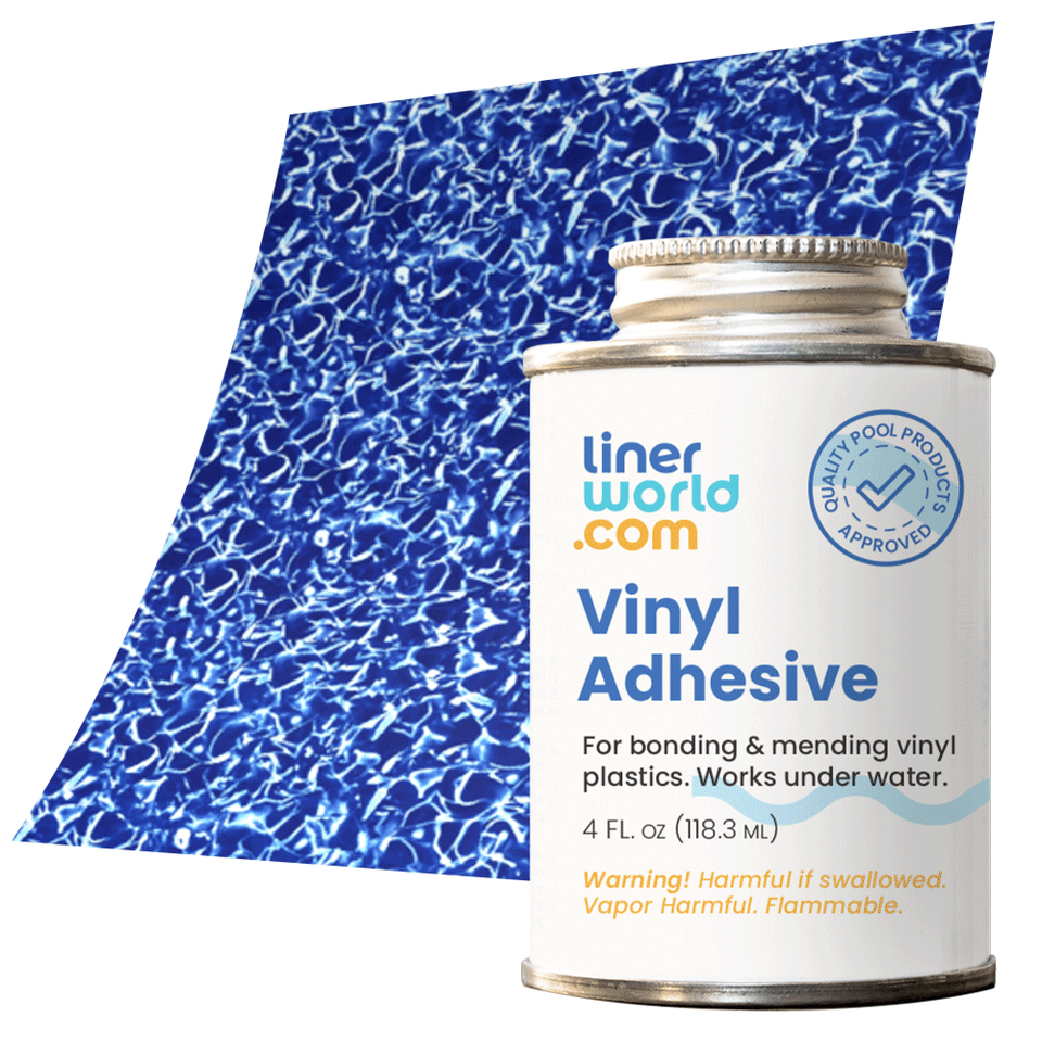 Pool Liner Patch & Repair Kit - 2'x2' Vinyl Patch + 4oz Glue - 3 ...
