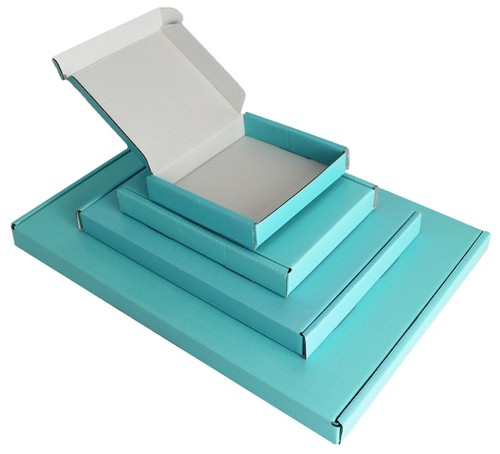 SATIN LIGHT BLUE MINI A6 A5 A4 PIP BOXES LARGE LETTER SHIPPING BABY ...