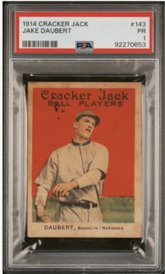 1914 Cracker Jack Jake Daubert Super Rare Baseball Card | eBay