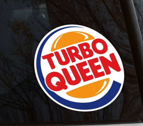 TURBO QUEEN 3M Sticker 110mm x 110mm 4x4 Drifting JDM Drift Car 4WD | eBay
