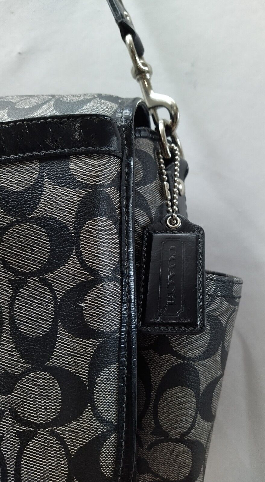 Coach Ashley Signature Coated Canvas Flap Closure Mes… - Gem