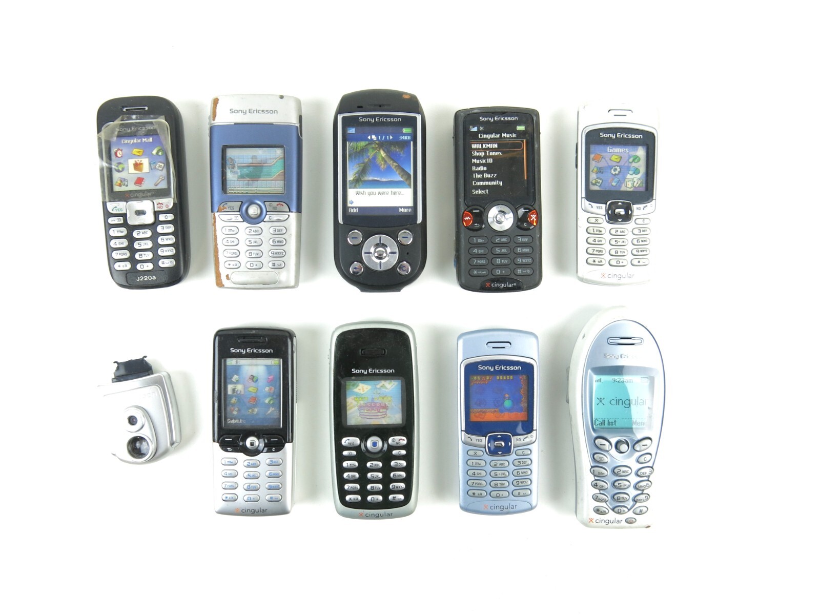 Vtg Sony Ericsson Non-Working Dummy Cell Phone Displays from Cingular ...