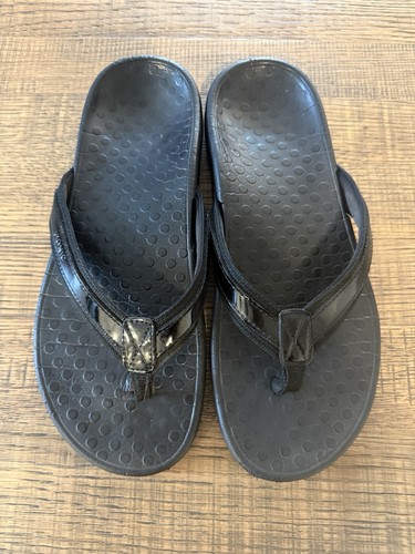 Vionic Tide Perf II Comfort Flip Flops – Black | Women’s Size 9 Arch ...