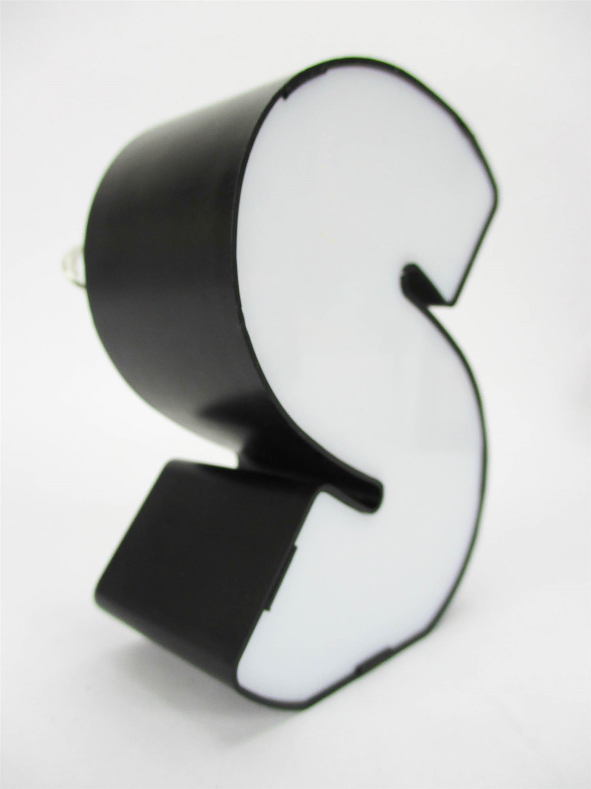 Letter S LED Light 4" Monogram Marquee Mini Tabletop Nightlight w/ 4-Hr ...