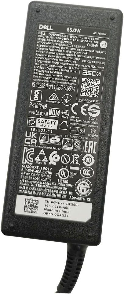 Genuine Dell 65W AC Adapter 19.5V 3.34A DA65NM191 for Inspiron 15 3000 ...