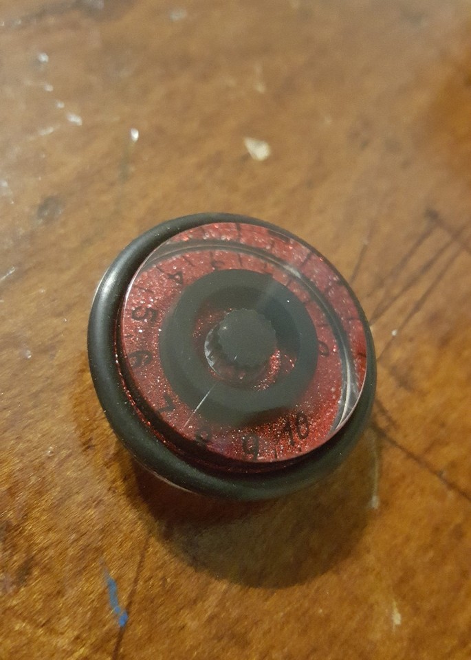 3 JAT Guitar Speed Grip Speed Push/Pull Knobs... Black/Red Flake ...