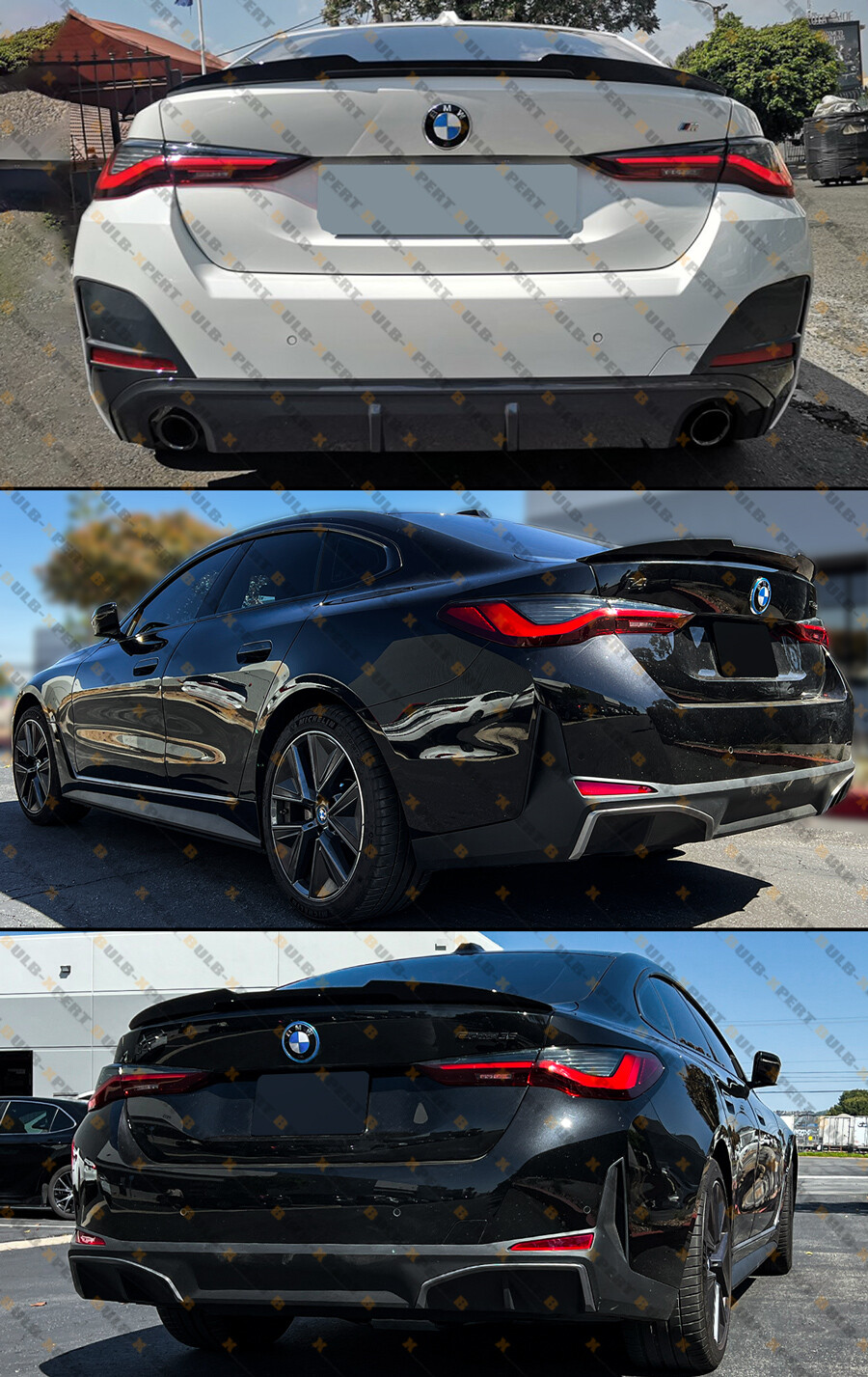 GLOSS BLACK M4 STYLE HIGHKICK TRUNK SPOILER FOR 21-24 BMW G26 430i GRAN ...