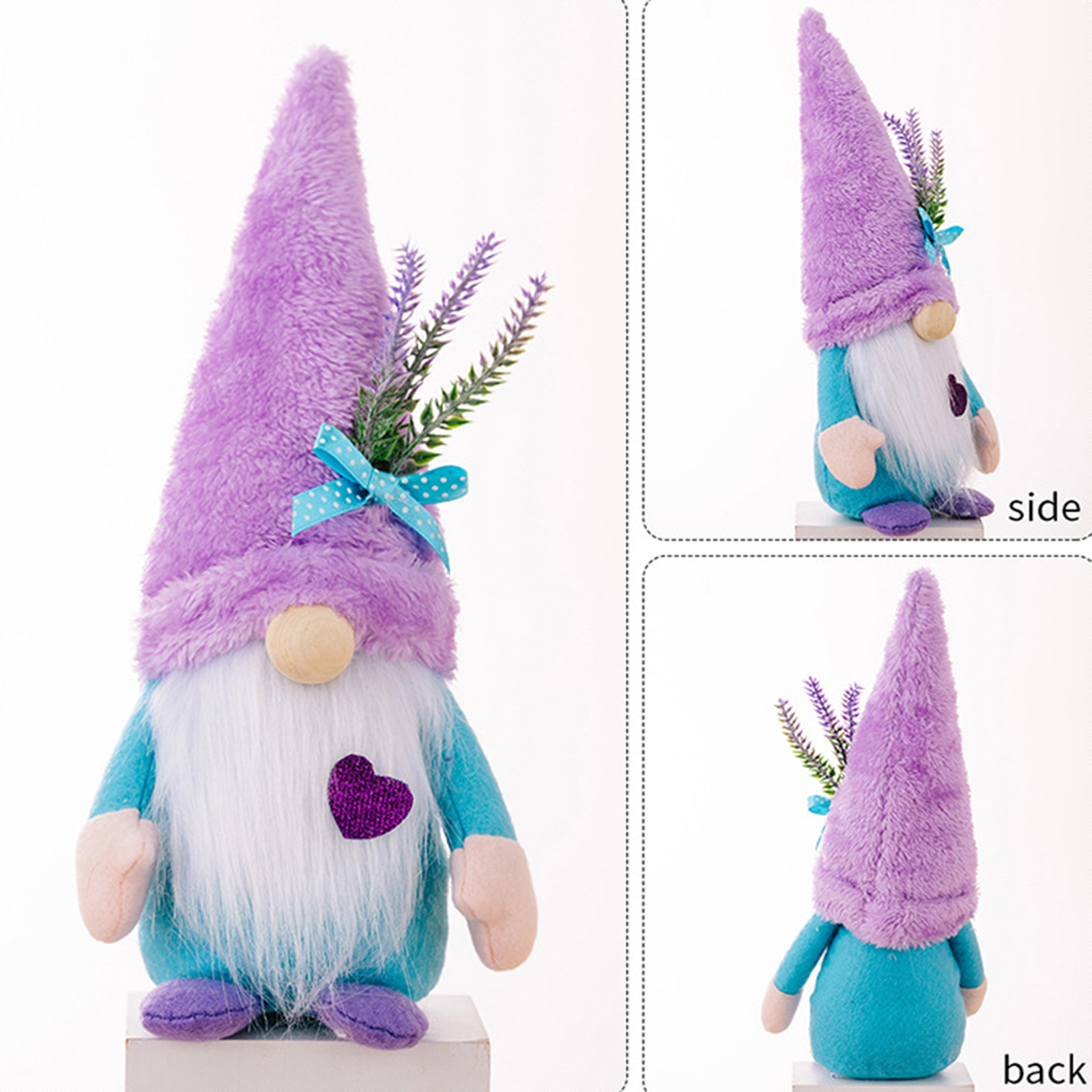 Faceless Doll Big Nose Decorative Boy/girl Type Purple Lavender ...