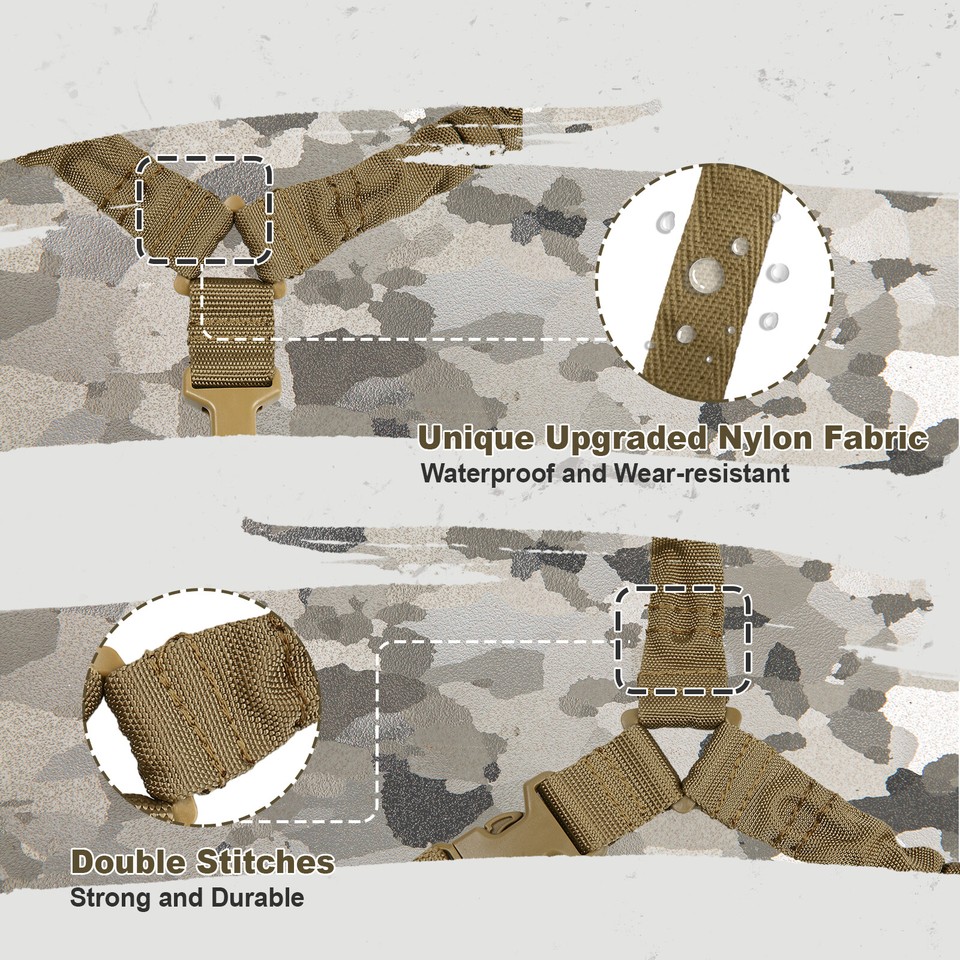 Single Point Gun Sling Adjustble Single Point Rifle Sling- with MOLLE ...