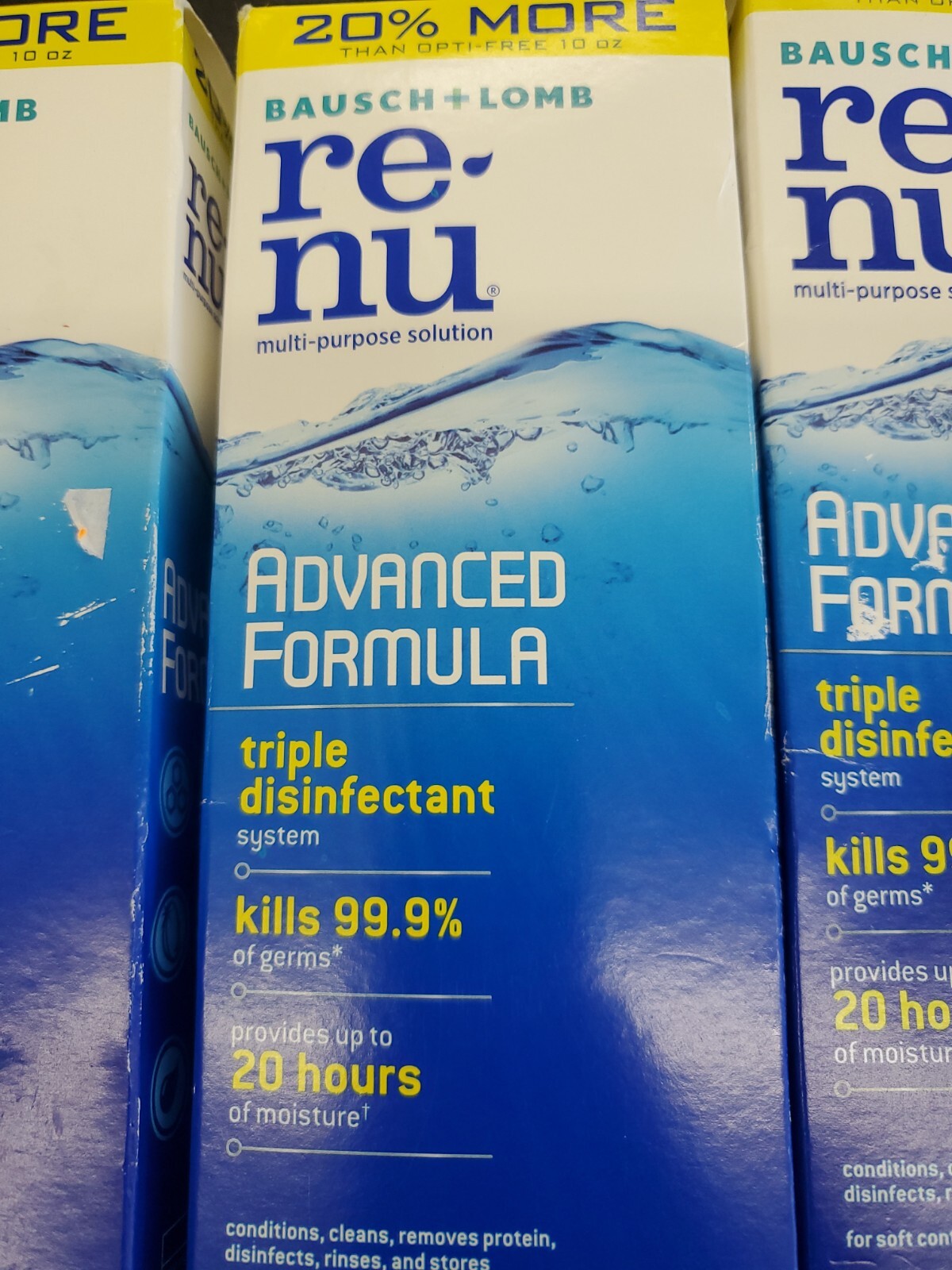 2 PK Bausch + Lomb Re-Nu Advanced Formula Multi-Purpose Solution 12 Oz ...