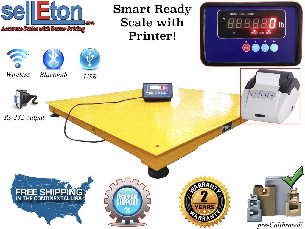 Pallet Scales With Printer Label Printing Industrial Floor Scales From