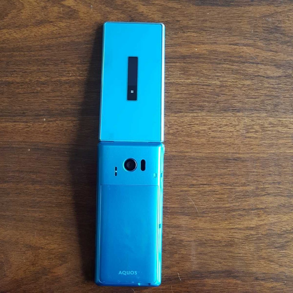 SHARP AQUOS KEITAI SH-06G DOCOMO Android Flip Phone Unlocked Blue Green ...