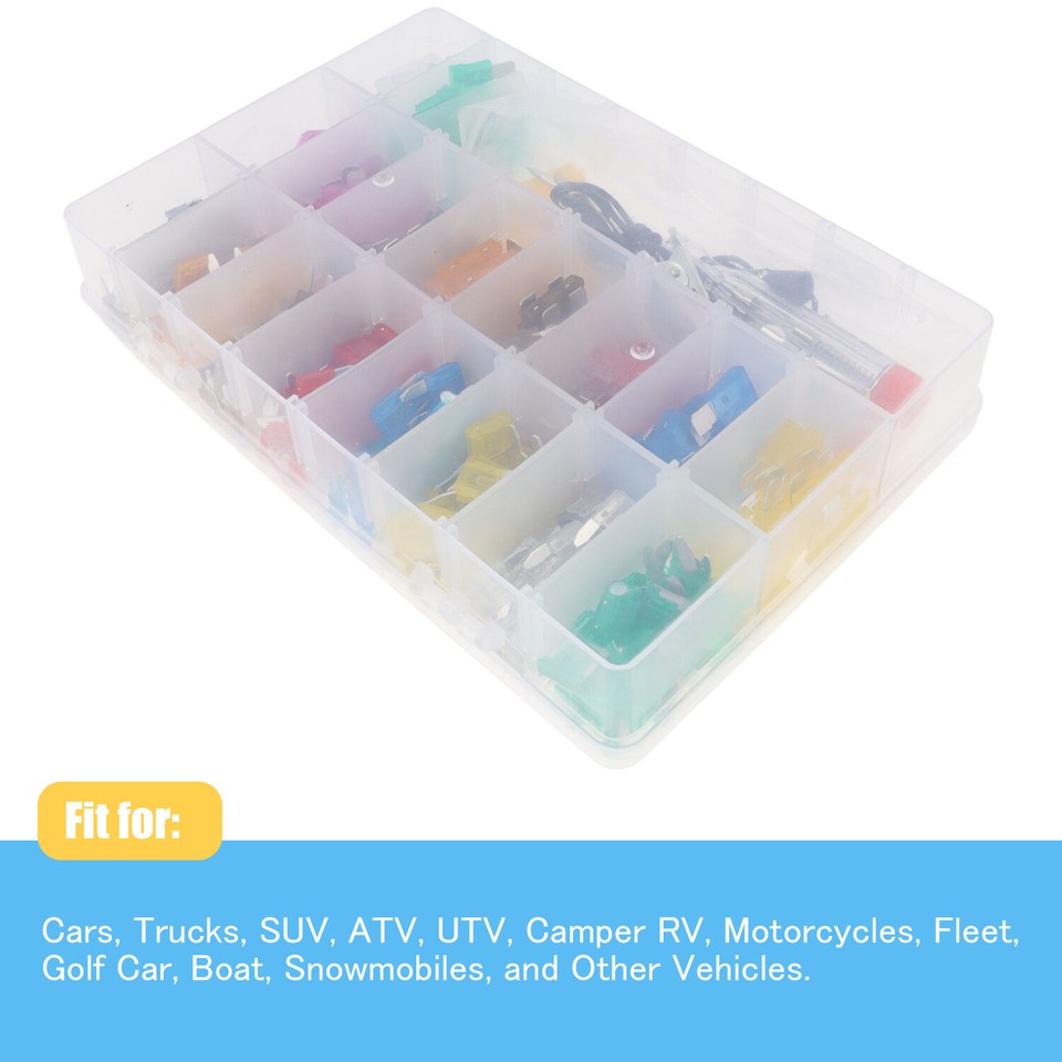 306Pcs Small & Medium & Large Size Blade Fuse Set for Car Truck ATV UTV ...