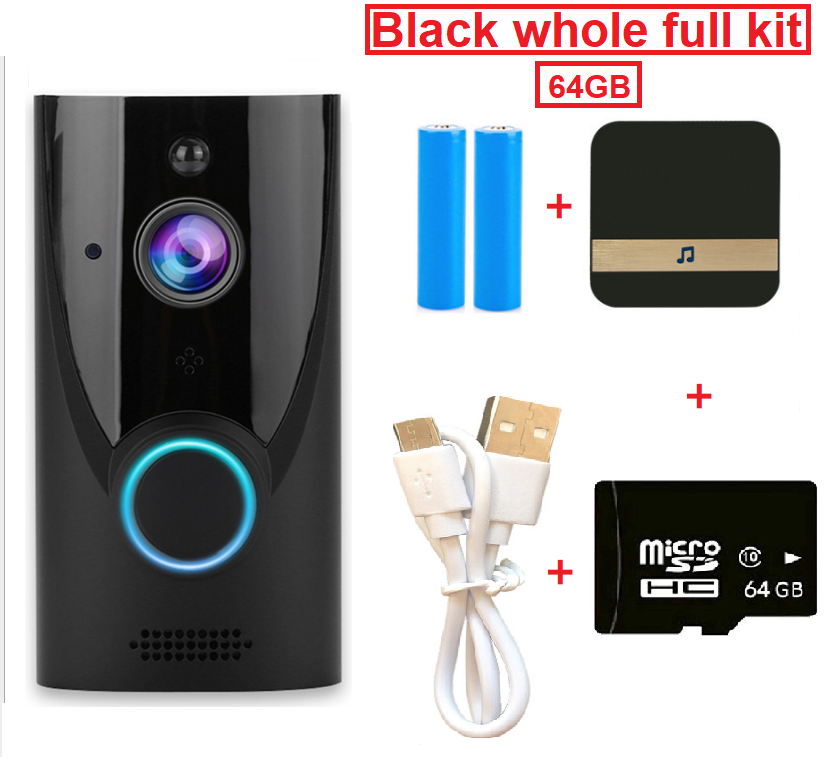 1080P Video Doorbell Wireless Camera WiFi Smart Door Intercom Bell ...