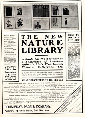 1903 ad Vintage Nature Library Book Doubleday Page & Co. Goerz Camera ...