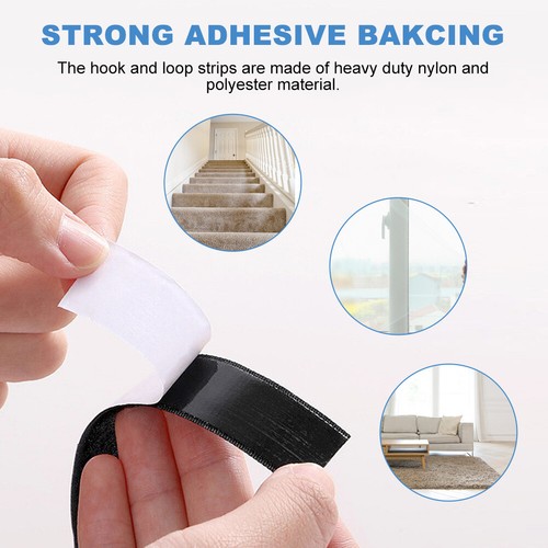 2rolls 5M Double Sided Office WithSchool Thick Hook Loop Strips Stable ...